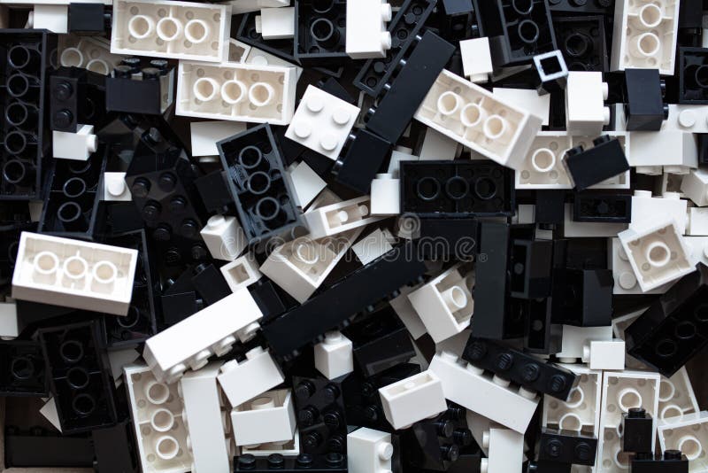 Black and White Lego Blocks for Design Purpose Editorial Image - Image ...