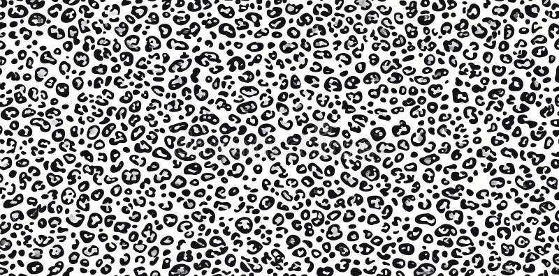 Black and White Leopard Seamless Pattern, Showcasing a Stylish and ...