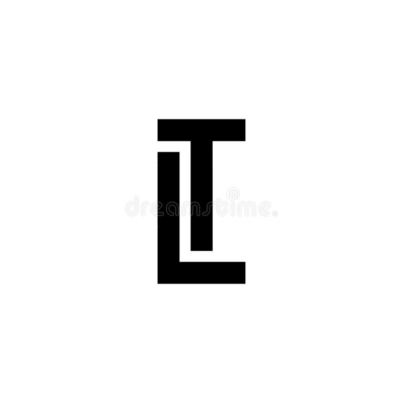 Black and White Letter LT TL L T Initial Logo Icon Stock Vector ...