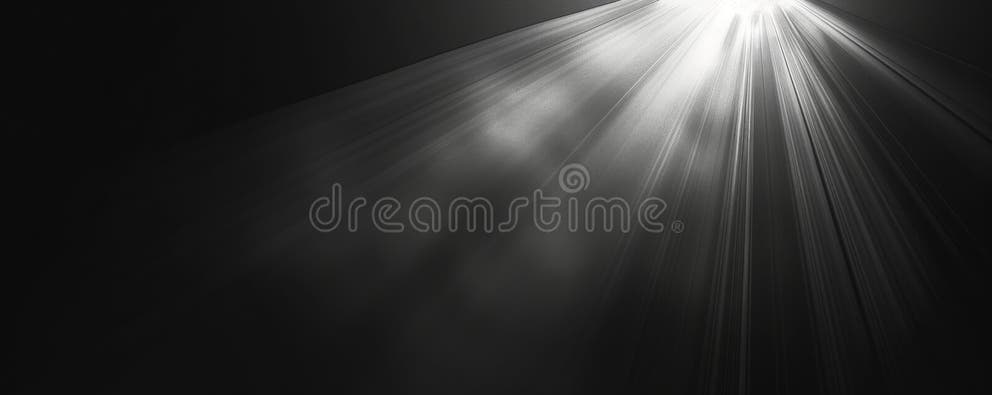 Black and White Light Rays in Darkness Stock Image - Image of light ...