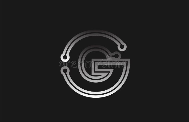 Black and White Line Alphabet Letter G for Company Logo Icon Design ... Black and White Line Alphabet Letter G for Company Logo Icon Design ...