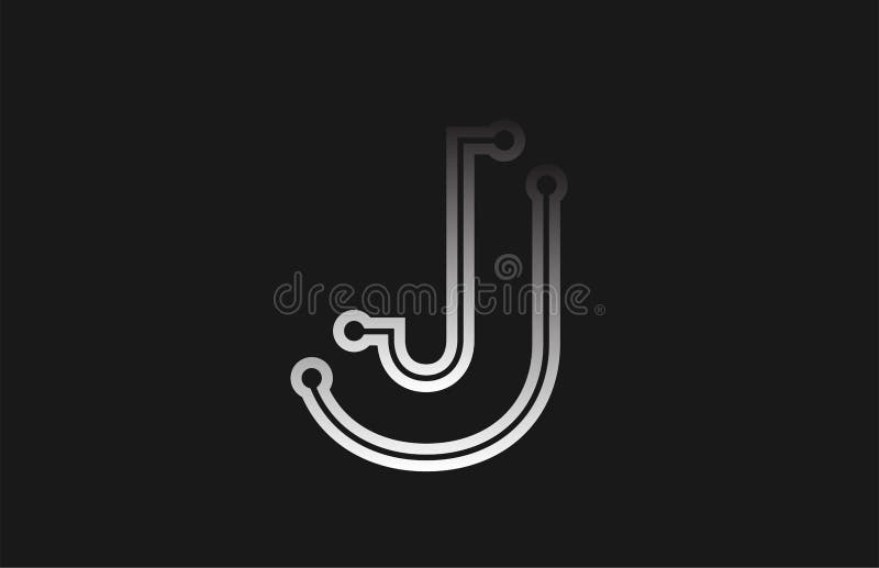 Black and White Line Alphabet Letter J for Company Logo Icon Design ... Black and White Line Alphabet Letter J for Company Logo Icon Design ...
