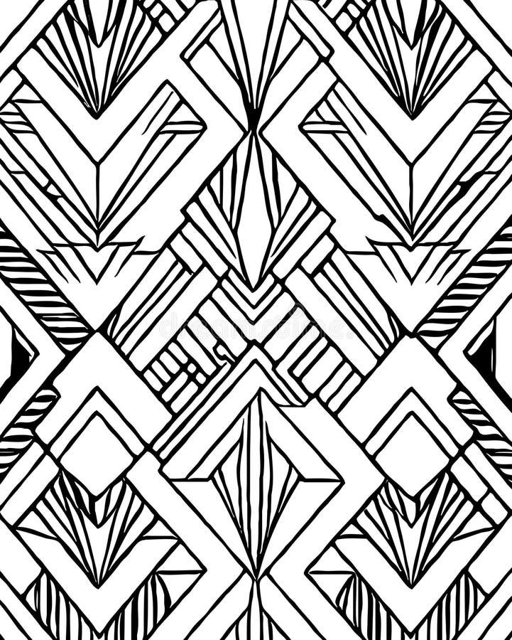 Black And White Line Design 34 Black & White Line Drawing Examples