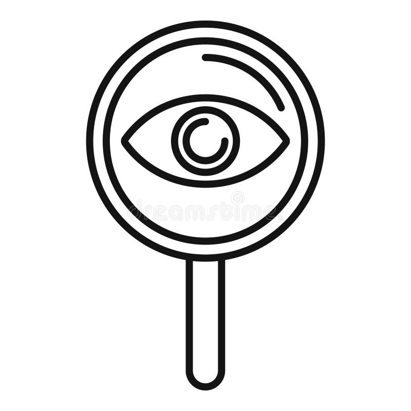 Magnifying Glass With Eye Concept Icon Stock Vector Illustration Of Optical Simple 318761967