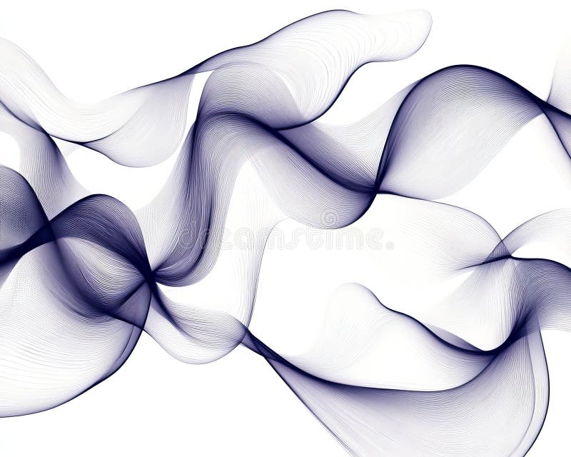 This Black and White Line Art Illustration Features Random Squiggly and ...