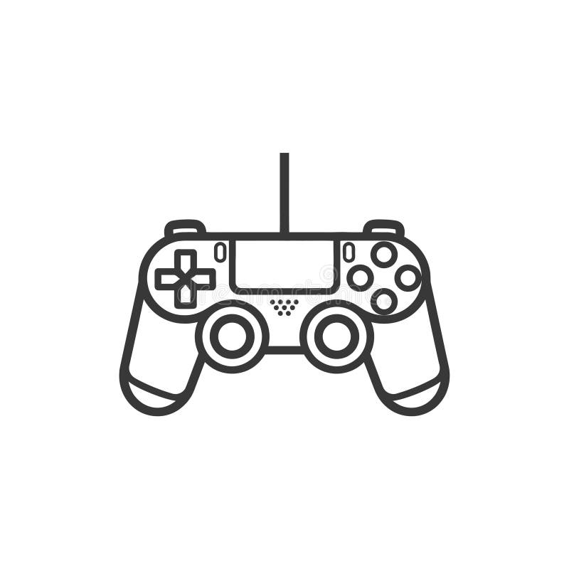 Modern Gamepad Controller Icon Design, Simple Line Art Illustration ...