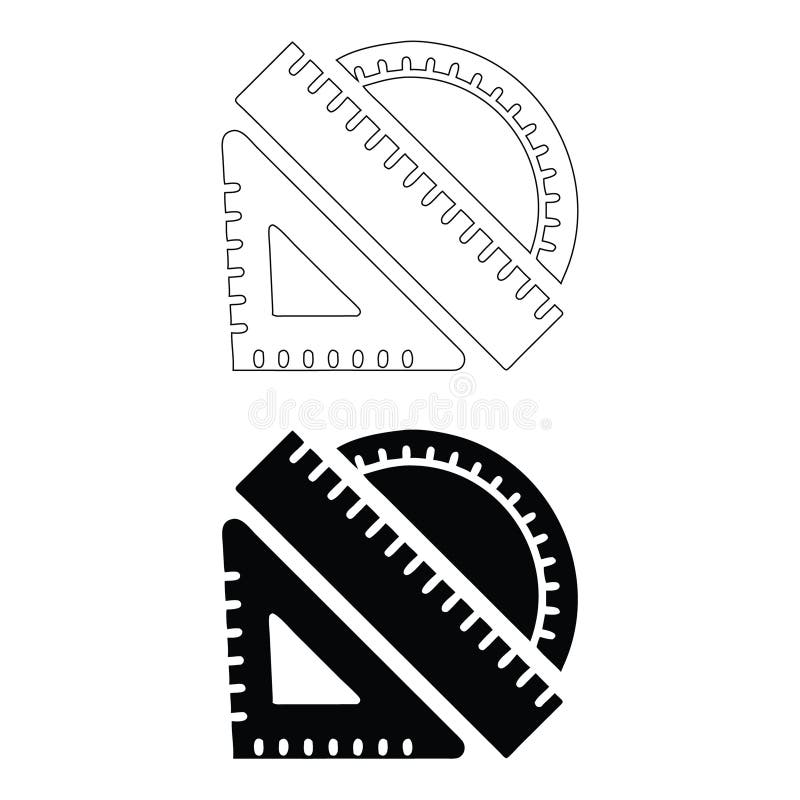 Black White Protractor Stock Illustrations – 1,831 Black White ...