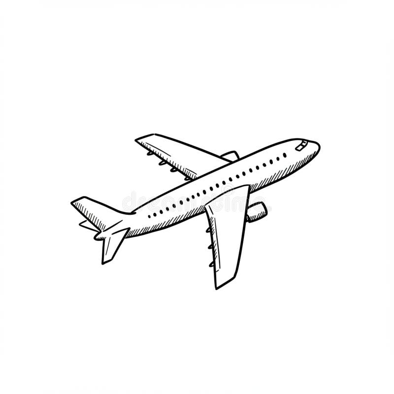 Black White Side Airplane Stock Illustrations – 1,207 Black White Side ...