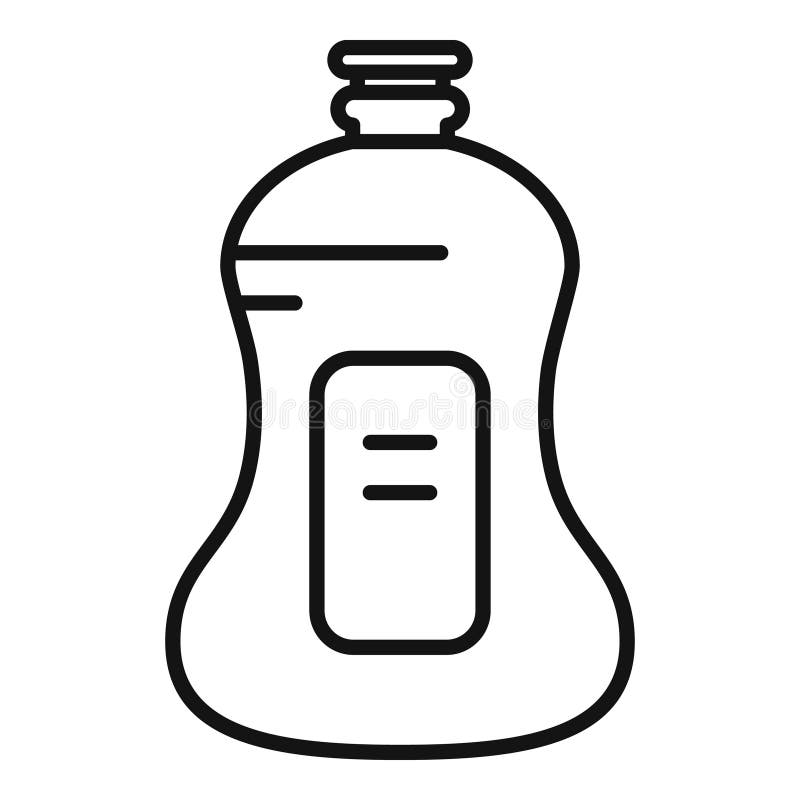 Black and White Line Drawing of a Detergent Bottle Stock Vector ...