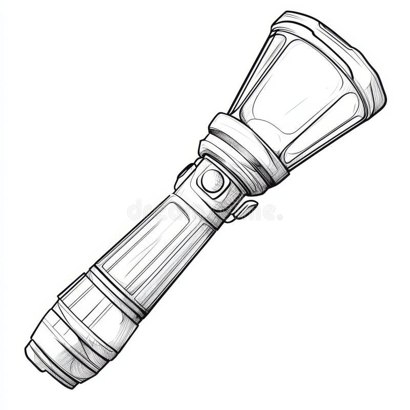 Black White Line Drawing Flashlight Background Stock Photos - Free ...