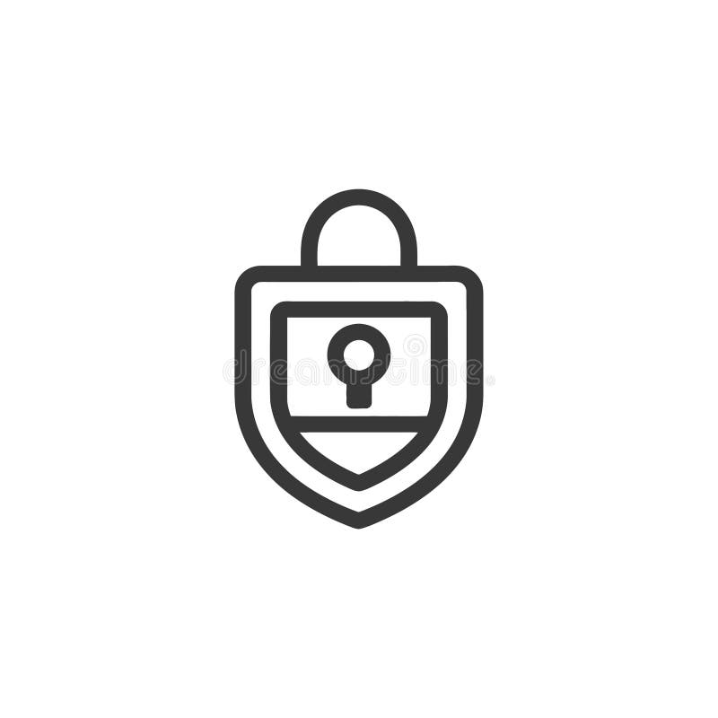 Secure Shield Lock Icon: Digital Privacy and Data Protection Symbol ...