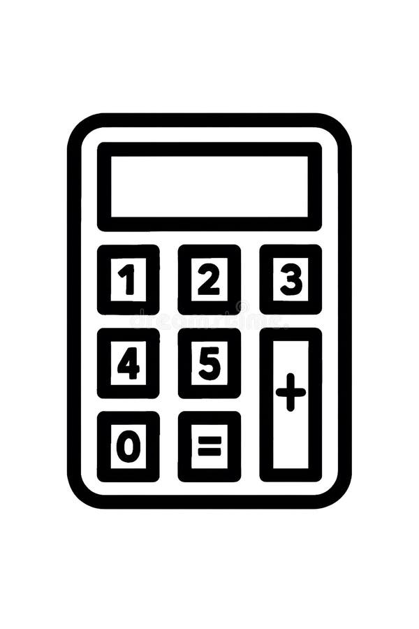 Calculator Flat Icon Minimalist Vector Illustration, Perfect for Web ...