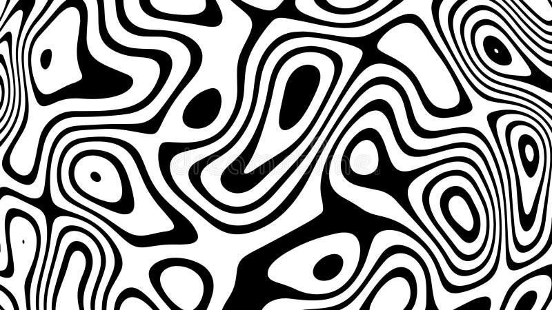 Black and White Line Pattern Abstract Curvy and Wavy Background Texture ...