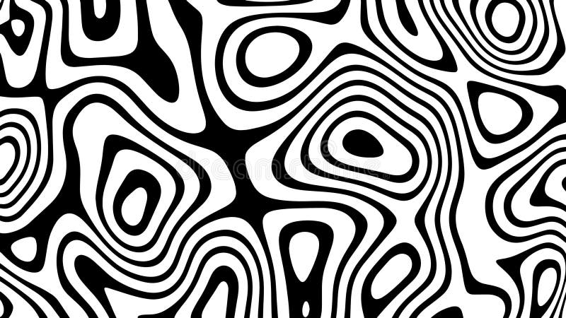 Black and White Line Pattern Abstract Curvy and Wavy Background Texture ...