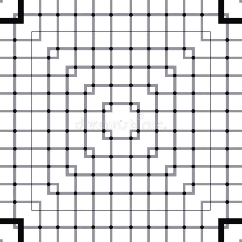 Black and White Lines and Grid with Optical Illusion Stock Illustration ...