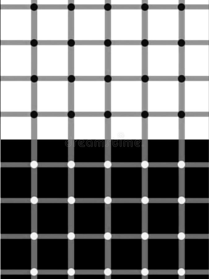 Black and White Lines and Grid with Optical Illusion Stock Illustration ...