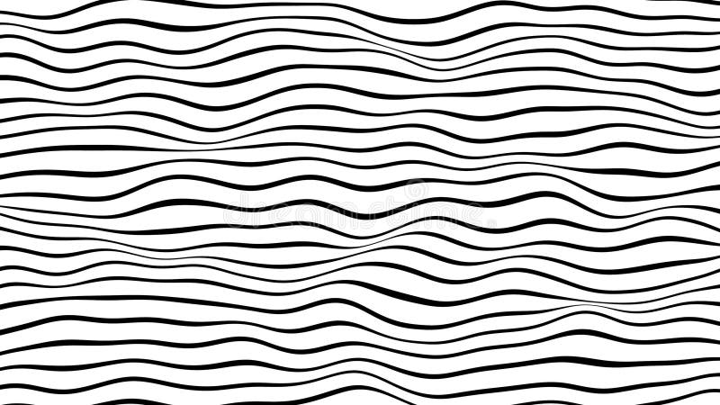 White Lines on Black Background, Horizontal Motion. Computer Generated ...