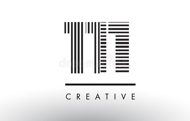 111 Black and White Lines Number Logo Design. Stock Vector ...