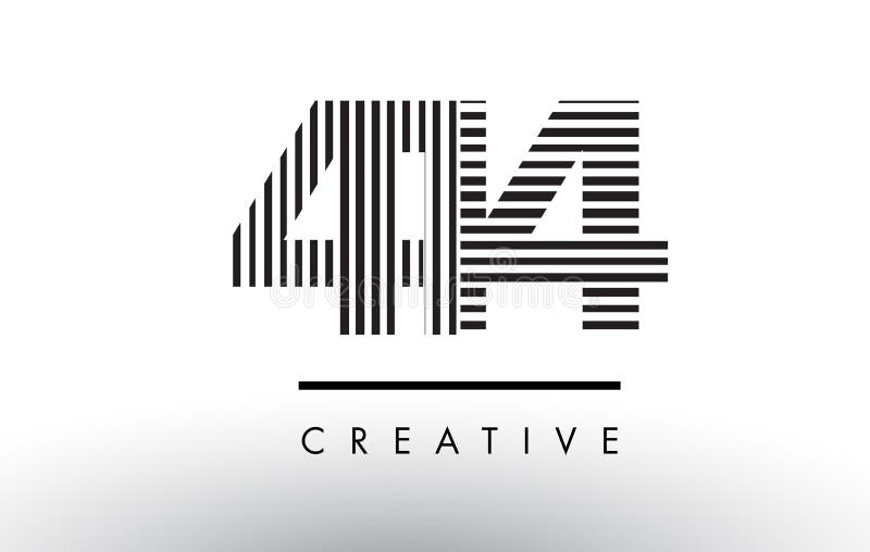 414 Black and White Lines Number Logo Design. Stock Vector ...