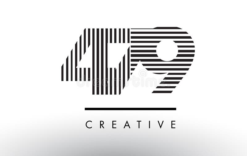 479 Black and White Lines Number Logo Design. Stock Vector ...