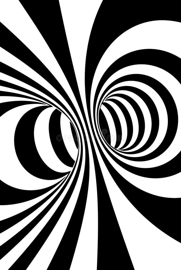 Black and White Lines Optical Illusion Stock Illustration ...