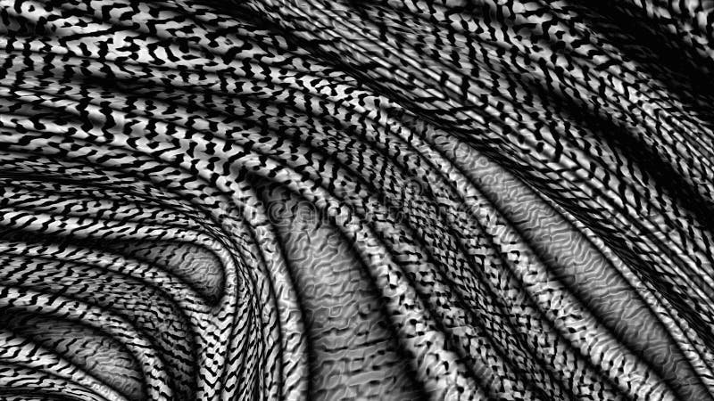 The Black and White Lines are Wriggling 3d. Stock Image - Image of ...