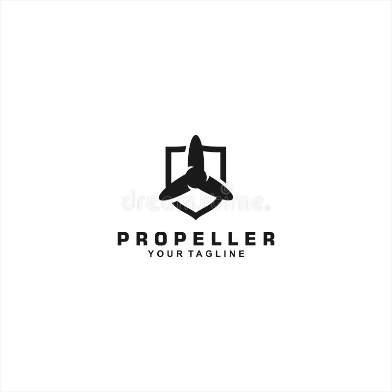 Propeller with Shield Logo Design Template Stock Vector - Illustration ...