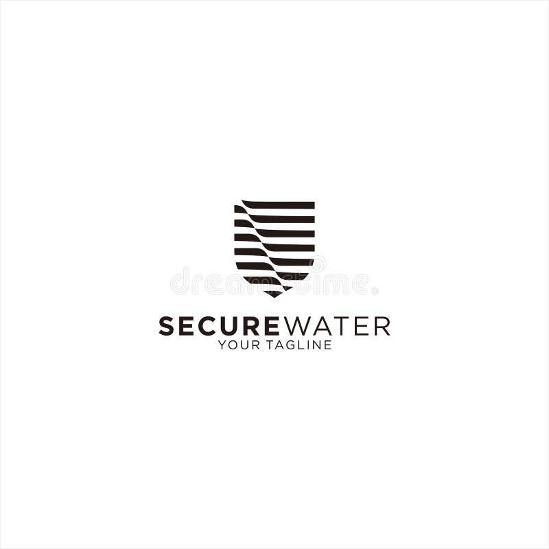Shield Water Logo Design Template for Personal and Company Stock Vector ...