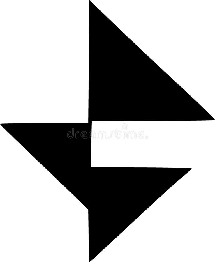 A Black and White Logo with a Diagonal Design Stock Illustration ...
