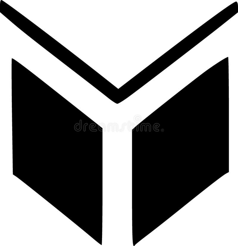 A Black and White Logo with a Diagonal Design Stock Illustration ...