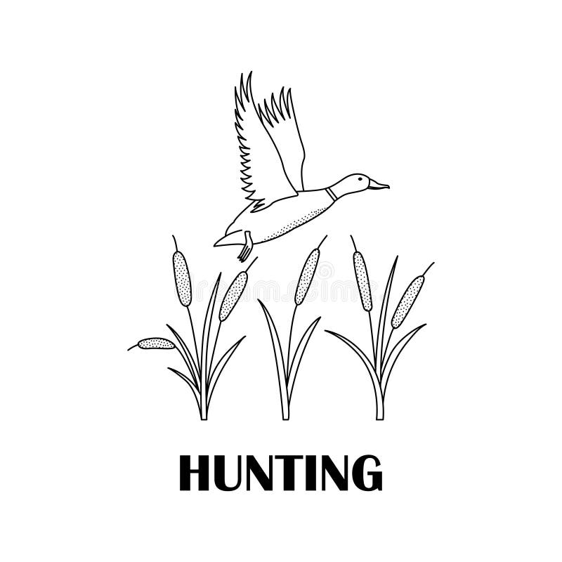 Duck Hunter Black White Stock Illustrations – 984 Duck Hunter Black ...