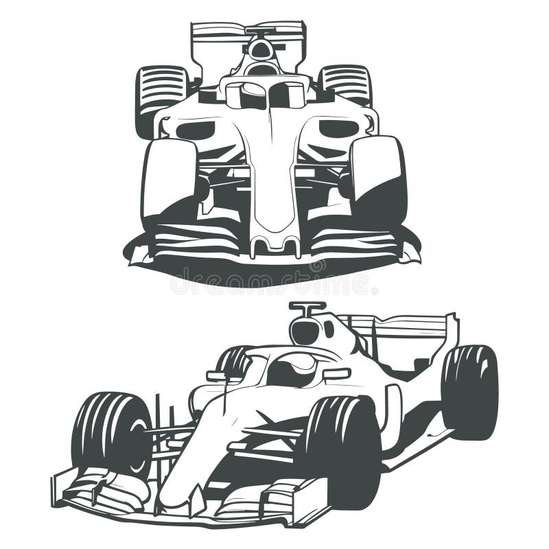 A Black and White Logo for a Race Car Stock Vector - Illustration of ...