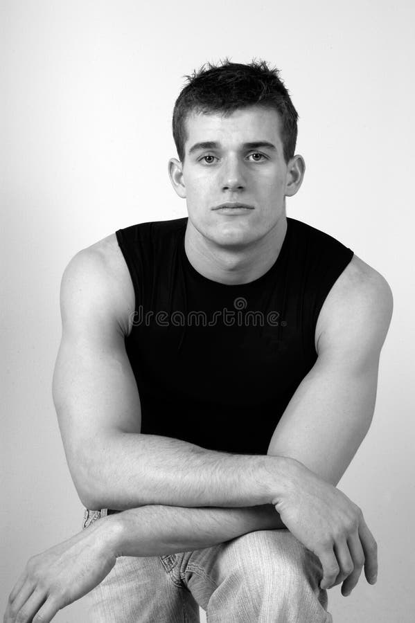 Black and white man stock photo. Image of shoulder, white - 700904