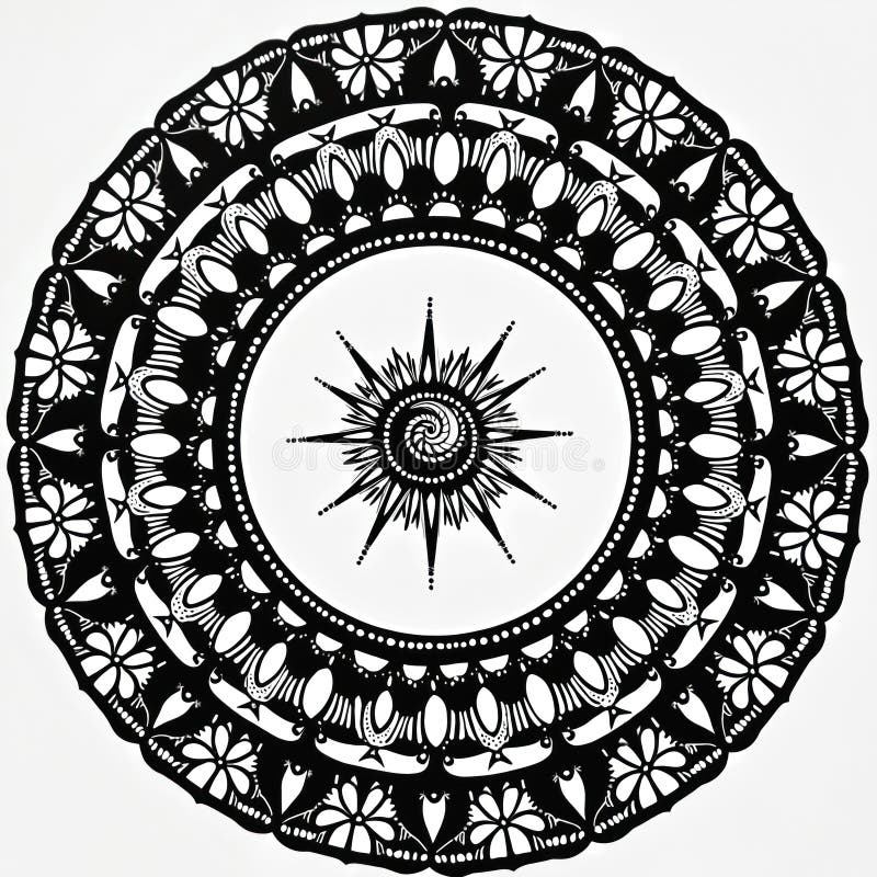 Mandala Flower Star Sun Illustration Stock Illustrations – 2,054 ...