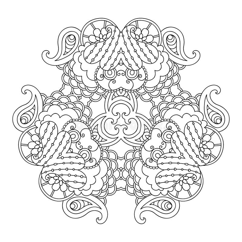 Black and white mandala. stock vector. Illustration of black - 54995546