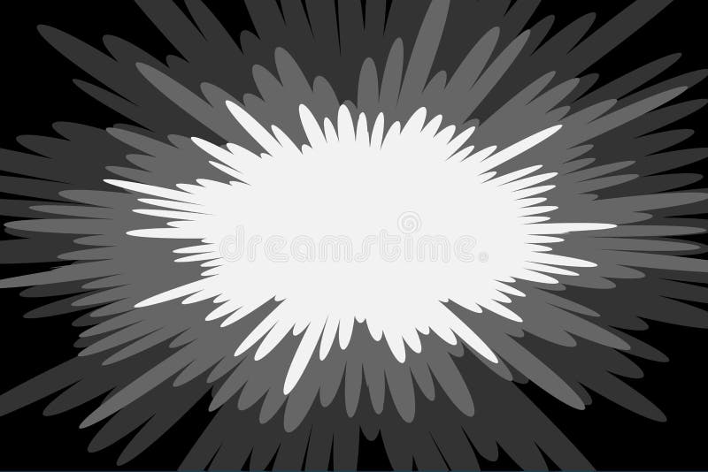 Black and White Manga Explosion, Illustration Stock Illustrationer ...