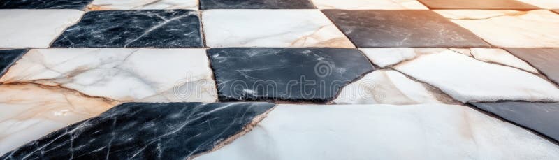 Distressed Checkerboard Floor Tiles Black and White Marble with ...