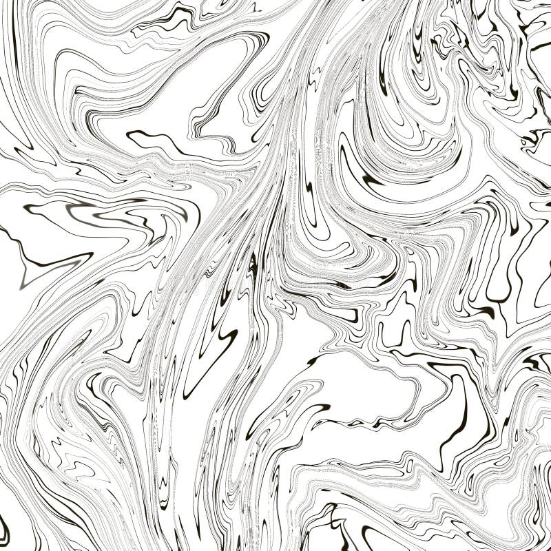 Black White Marble Texture. Painted Effect Background. Digital Marbling ...