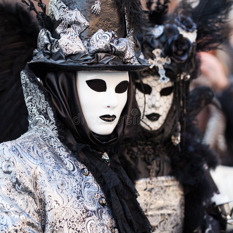 Fantastic Gothic Mask in Venice Carnival Editorial Stock Image - Image ...