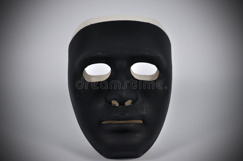 Black Masks Like Human Behavior, Conception Stock Image - Image of ...