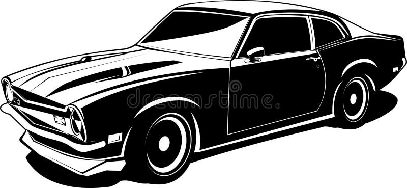 Black and white Maverick stock vector. Illustration of muscle - 7426841