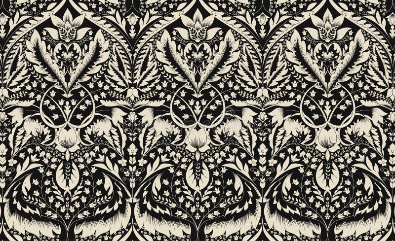 Black and White Medieval Ancient Style Ornamental Pattern Stock Vector ...