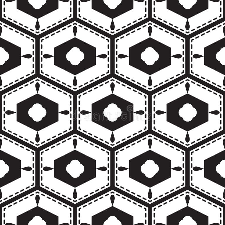 Black White Ceramic Tile Seamless Pattern Stock Illustrations – 11,858 ...