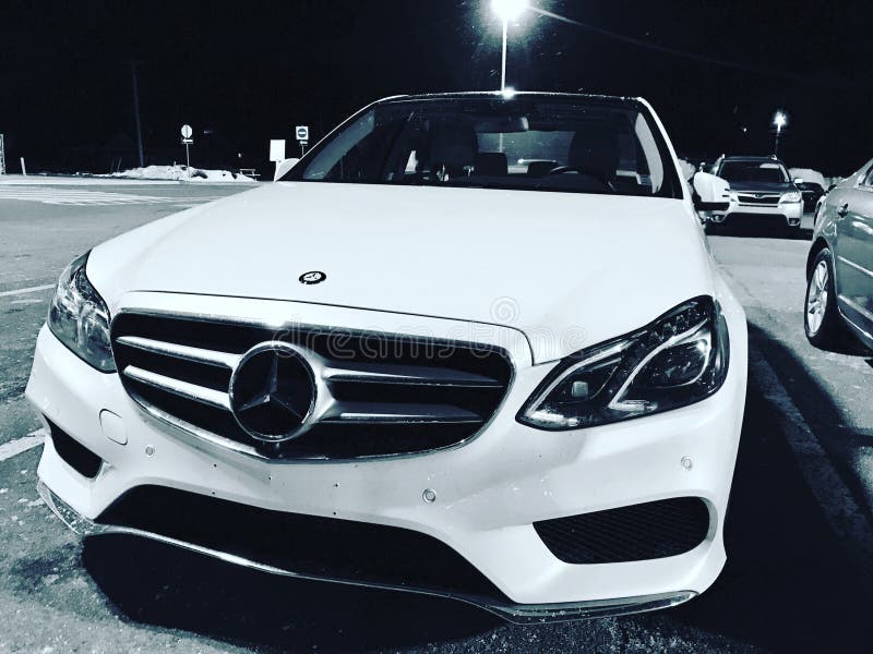 Black and White Mercedes Benz Editorial Stock Image - Image of white ...