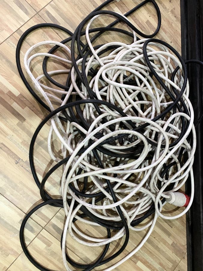 Messy wire stock image. Image of wires, electrician - 231649911