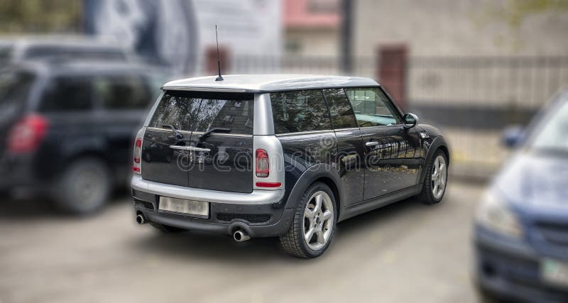 Mini car is red. stock image. Image of light, motion - 142605093