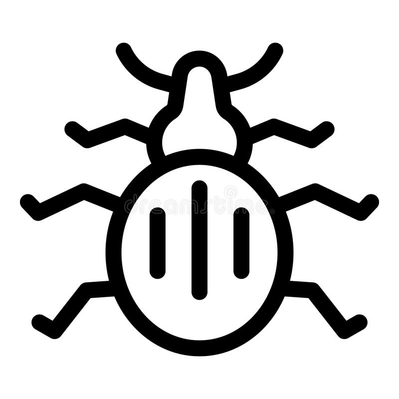 Black and White Minimalist Bug Logo Crawling Stock Illustration ...