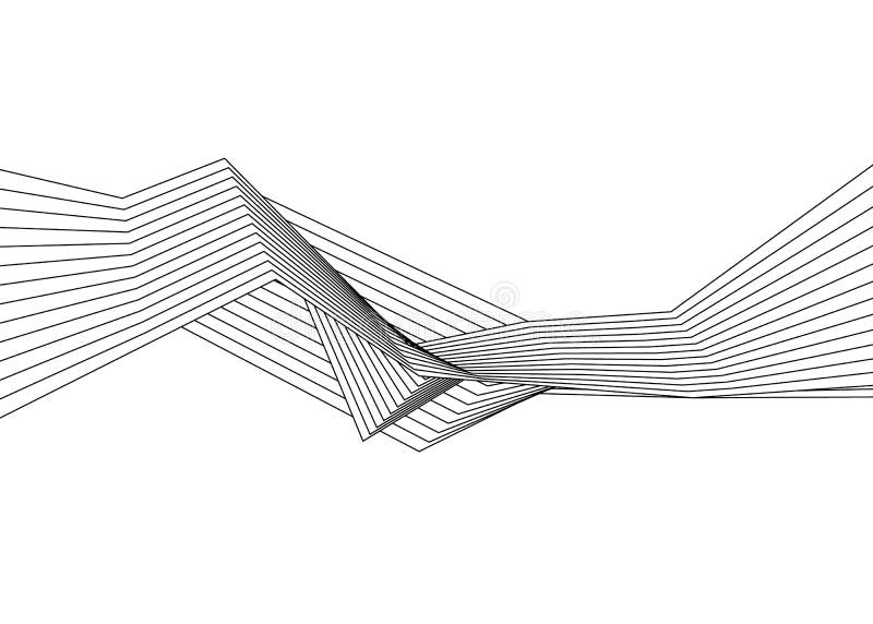 Halftone Bitmap Lines Retro Background Black and White. Optical Art ...