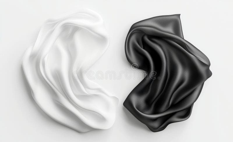 A Black-and-white Mockup of a Blank Silk Scarf Stock Photo - Image of ...