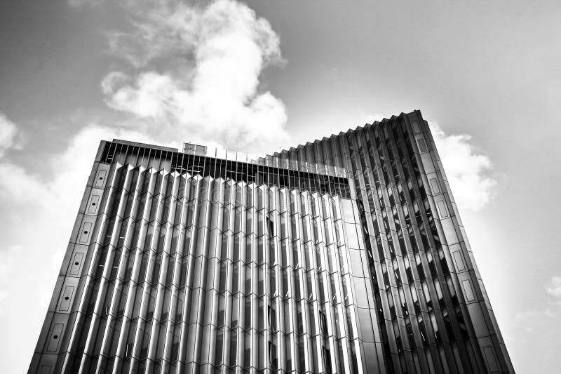 Black and White Modern Building Photography Stock Photo - Image of ...